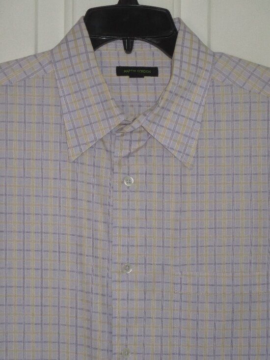 Martin Gordon | Shirts | Martin Gordon Mens Ls Purple Gold Cotton Dress ...